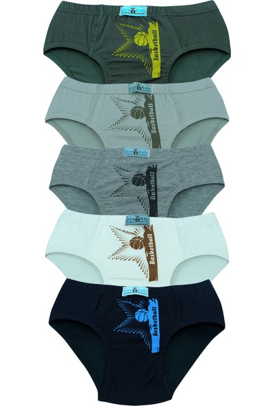 Biyokids Erkek Çocuk Külot 5'li Paket Karışık Renk Baskılı Külot