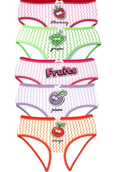 Biyokids Kız Çocuk Külot 5'li Paket Karışık Renk Biyokids Kız Çocuk Külot 5'li Paket Karışık Renk