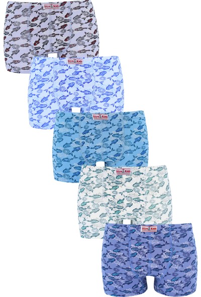 Biyokids Erkek Çocuk Boxer 5'li Paket Karışık Renk Baskılı Boxer Biyokids Erkek Çocuk Boxer 5'li Paket Karışık Renk Baskılı Boxer