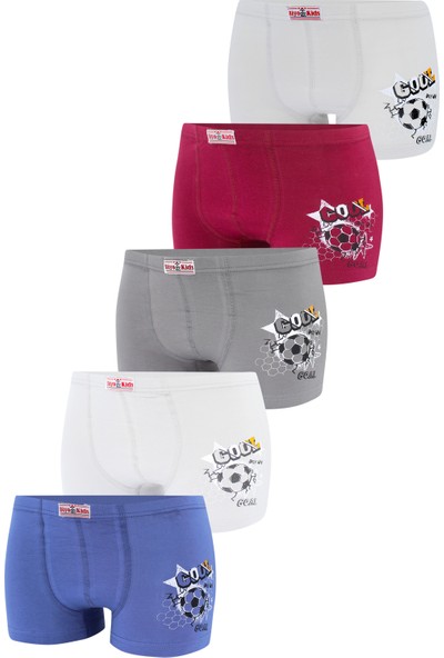 Biyokids Erkek Çocuk Boxer 5'li Paket Karışık Renk Baskılı Boxer Biyokids Erkek Çocuk Boxer 5'li Paket Karışık Renk Baskılı Boxer
