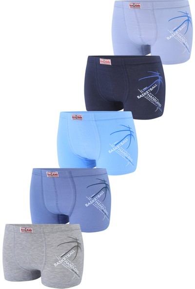 Biyokids Erkek Çocuk Boxer 5'li Paket Karışık Renk Baskılı Boxer Biyokids Erkek Çocuk Boxer 5'li Paket Karışık Renk Baskılı Boxer
