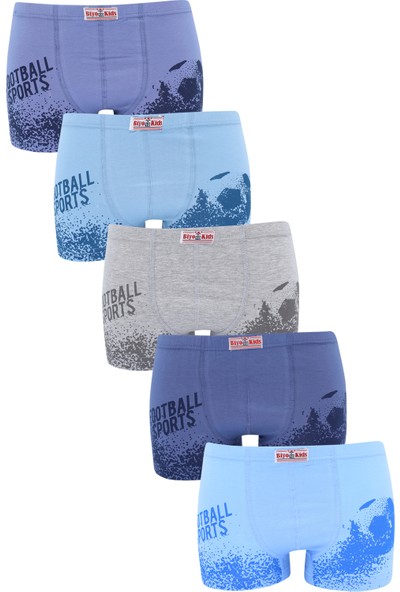 Biyokids Erkek Çocuk Boxer 5'li Paket Karışık Renk Baskılı Boxer Biyokids Erkek Çocuk Boxer 5'li Paket Karışık Renk Baskılı Boxer