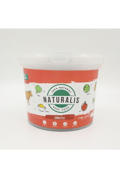 Naturalis Smart Barf 100% Natural Sığır Etli Köpek Maması 1 kg 4 Lü