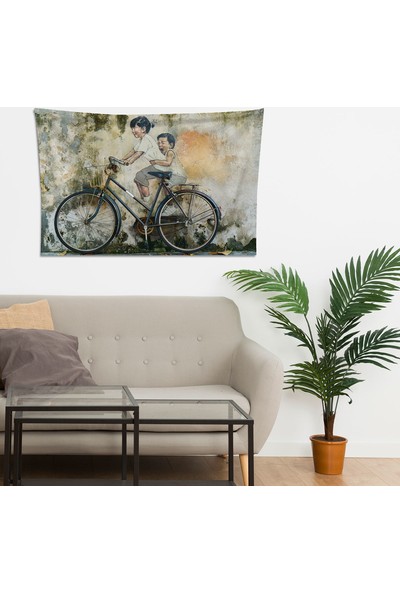 Vagonik Sokak Sanatı Duvar Örtüsü 70 x 100 cm