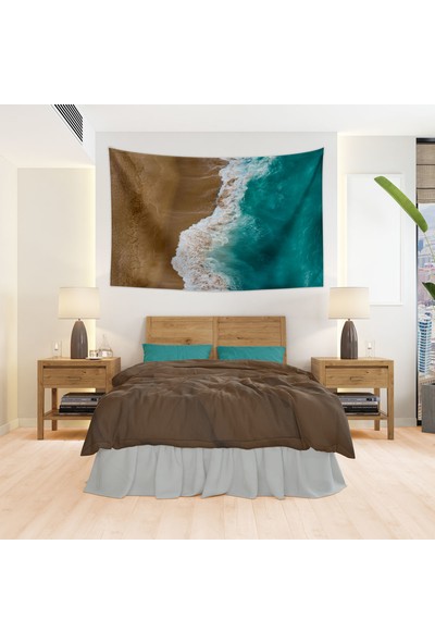 Vagonik Okyanus ve Kumsal Duvar Örtüsü Halısı 70 x 100 cm