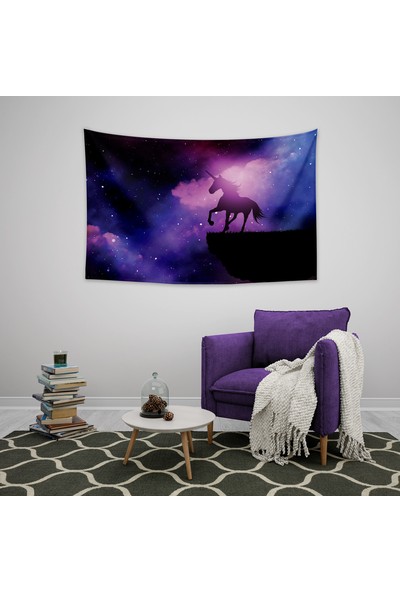 Vagonik Unicorn Gece Duvar Örtüsü Halısı 70 x 100 cm Vagonik Unicorn Gece Duvar Örtüsü Halısı 70 x 100 cm