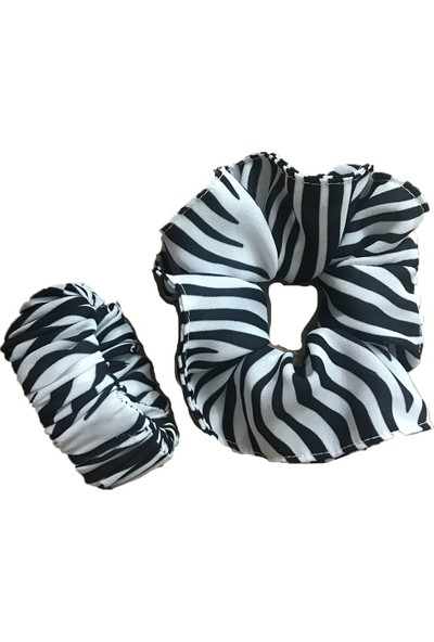 My Keşf Store Ikili Renkli Toka - Desenli Scrunchis My Keşf Store Ikili Renkli Toka - Desenli Scrunchis