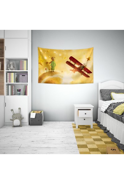 Vagonik Küçük Prens Duvar Örtüsü Halısı 70 x 100 cm