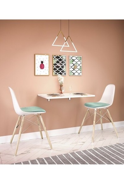 Kampasist Beyaz Katlanır Duvara Monte Mutfak Masası 45X60 Kampasist Beyaz Katlanır Duvara Monte Mutfak Masası 45X60
