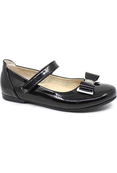 Zerhan Kız Çocuk Siyah Fiyonklu Cırtlı Babet Varkan Zerhan Kız Çocuk Siyah Fiyonklu Cırtlı Babet Varkan