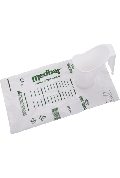 Medbar Valfli Idrar Torbası Tek Kullanımlık Ördek 1500ML x 10 Adet Medbar Valfli Idrar Torbası Tek Kullanımlık Ördek 1500ML x 10 Adet