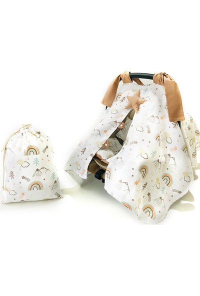 Atölye Eda Müslin puset Örtüsü Minderi Kese 3 Parça Atölye Eda Müslin puset Örtüsü Minderi Kese 3 Parça