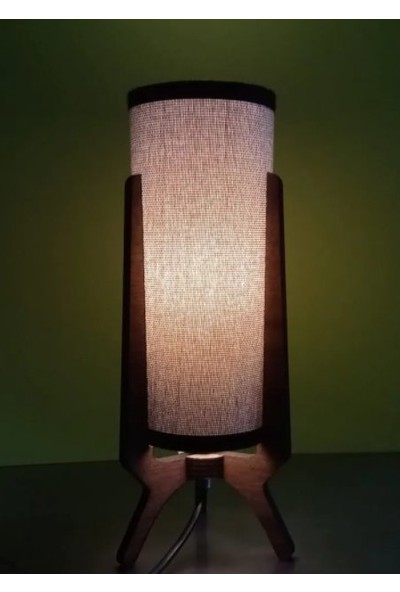 Decorev Ahşap Dikey Altın Abajur Decorev Ahşap Dikey Altın Abajur