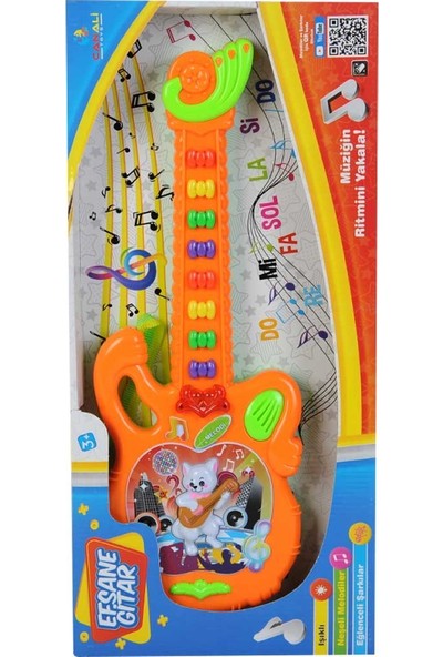 Çebi Toys Türkçe Şarklı Eğlenceli Efsane Gitar Turuncu