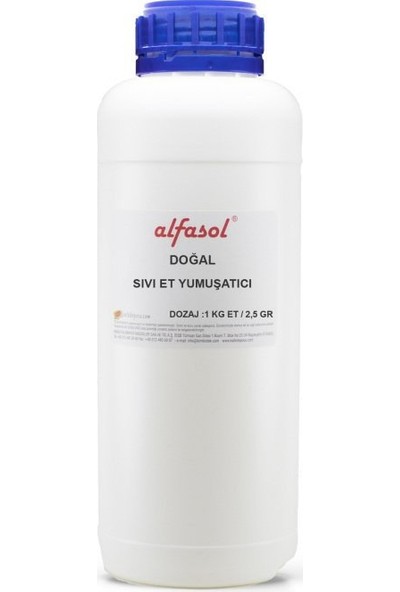 Alfasol Doğal Sıvı Et Yumuşatıcı 1 kg Alfasol Doğal Sıvı Et Yumuşatıcı 1 kg