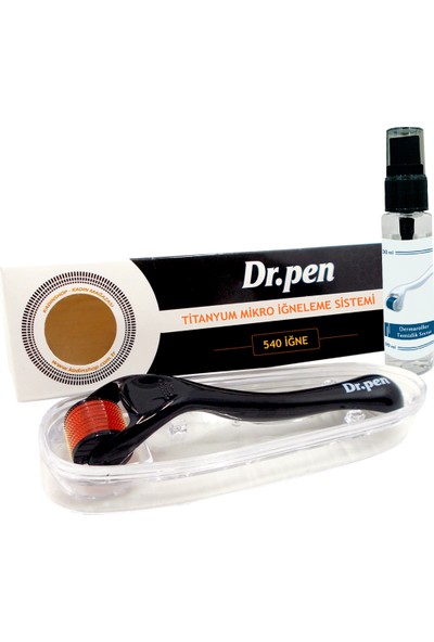 Dr.pen Dermaroller Titanyum 540 İğneli Siyah Derma Roller Dr.pen Dermaroller Titanyum 540 İğneli Siyah Derma Roller