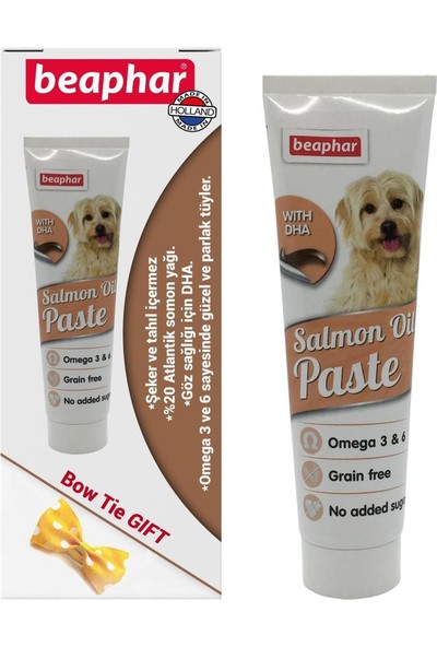 Beaphar Somonlu Köpek Pastası Omega 3-6 Ilaveli Köpek Malt Macunu 100 gr Beaphar Somonlu Köpek Pastası Omega 3-6 Ilaveli Köpek Malt Macunu 100 gr