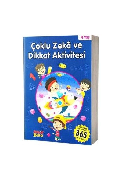 Çoklu Zeka ve Dikkat Aktivitesi 4 Yaş - Mavi Kitap Çoklu Zeka ve Dikkat Aktivitesi 4 Yaş - Mavi Kitap