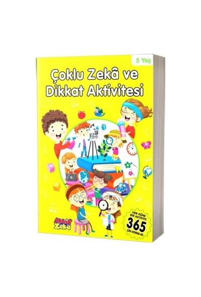 Çoklu Zeka ve Dikkat Aktivitesi 5 Yaş - Sarı Kitap