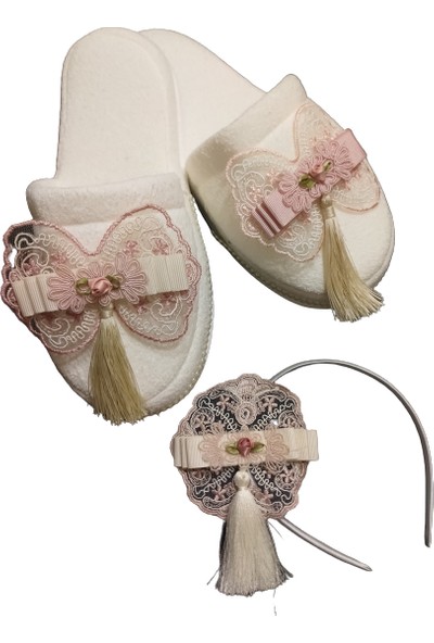 Mykino Pudra Renk Lohusa Anne Terlik Taç Seti