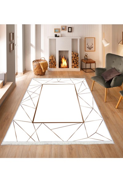 Benzahome Dijital Baskılı Deri Taban Halı