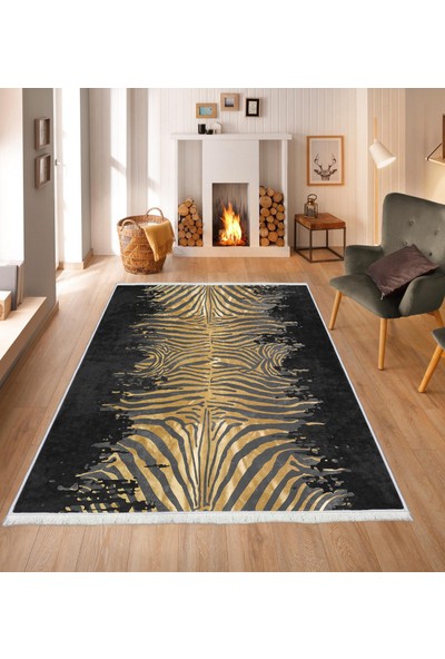 Benzahome Dijital Baskılı Deri Taban Halı