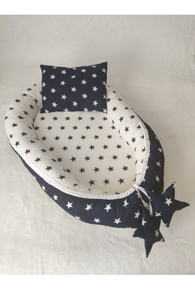 Beybinest Delüxe Lacivert Yıldızlar Babynest Bebek Yatağı