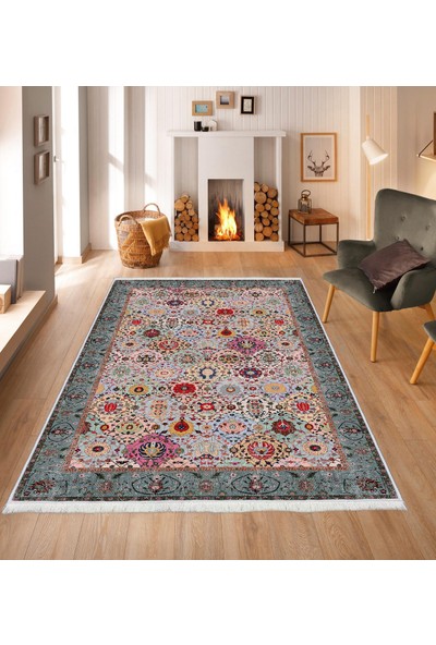 BENZAHOME Dijital Baskılı Deri Taban Halı