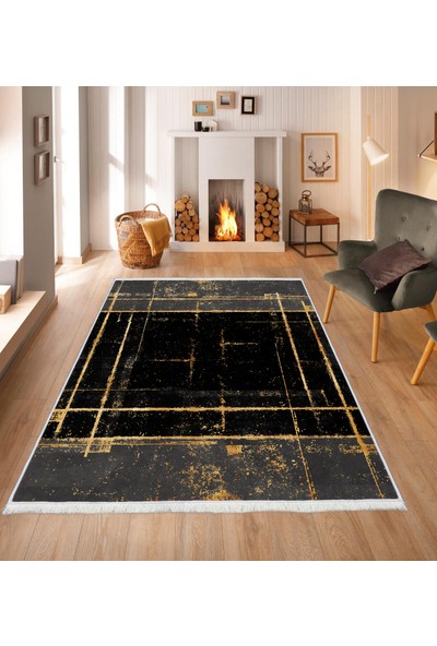 BENZAHOME Dijital Baskılı Deri Taban Halı