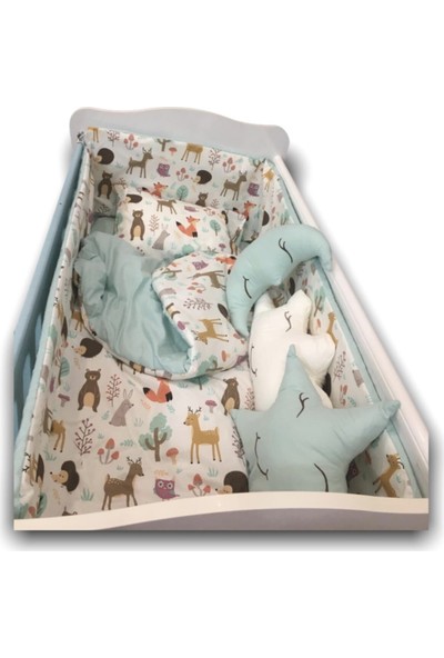 Bebek Özel Bebek Beşik Uyku Seti Sevimli Hayvan Figürlü Desenli/mint Yeşili 9 Parça Bebek Özel Bebek Beşik Uyku Seti Sevimli Hayvan Figürlü Desenli/mint Yeşili 9 Parça