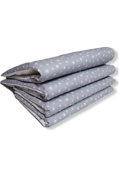 Bebek Beşik Kenar Koruma 80X130 Gri Yıldızlı Bebek Beşik Kenar Koruma 80X130 Gri Yıldızlı