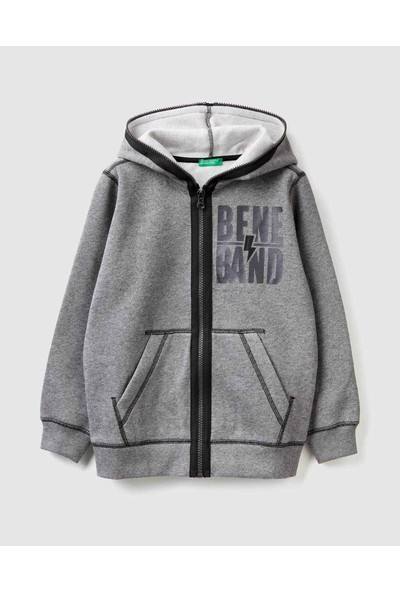 United Colors Of Benetton Yazılı Sweatshirt