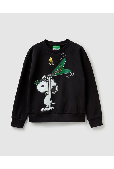 United Colors Of Benetton Snoopy Baskılı Sweatshirt