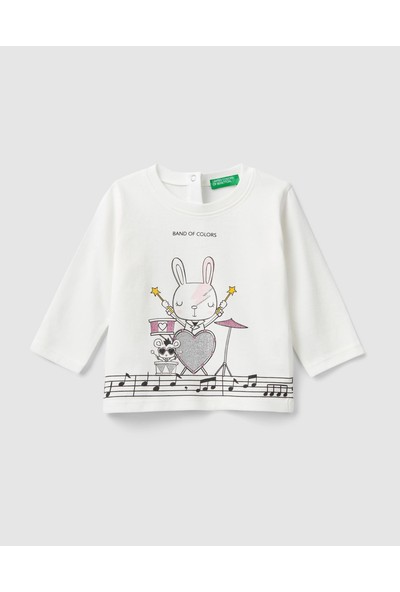 United Colors Of Benetton Tavşan Baskılı Sweatshirt