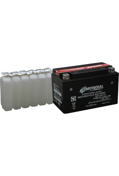Mondial 12V 7AH Motosiklet Aküsü