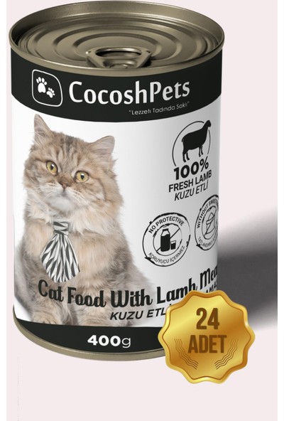 Cocoshpets Kuzu Etli Kedi Maması 24 Adet