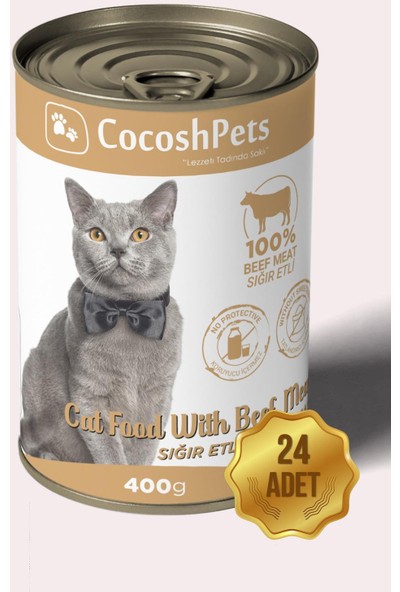 Cocoshpets Sığır Etli Kedi Maması 24 Adet Cocoshpets Sığır Etli Kedi Maması 24 Adet