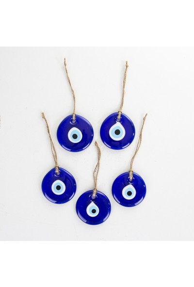Veramaya 5 Adet Cam Nazar Boncuğu 7,5 cm