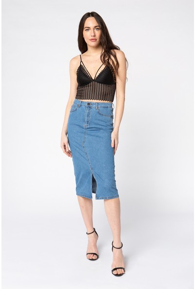 Vigoss Jeans Kadın Denim Etek 50416-70320 Vigoss Jeans Kadın Denim Etek 50416-70320