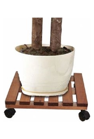 Woody Sharky Dogal Ahsap Saksı & Damacana Altlıgı Tekerleklı Woody Sharky Dogal Ahsap Saksı & Damacana Altlıgı Tekerleklı