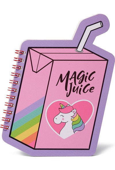 Hepsi Şirin Kiwoodesign Şekilli Defter Unicorn Magic Mor - Pembe