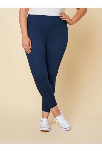 Yabgu Kadın Büyük Beden Toparlayıcı Tayt Koyu Lacivert
