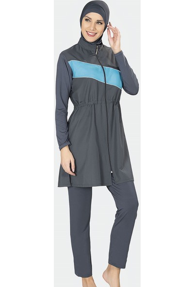 Ladytes Kadın 2136 Paraşüt Tam Kapalı Tesettür Mayo Antrasit Ladytes Kadın 2136 Paraşüt Tam Kapalı Tesettür Mayo Antrasit