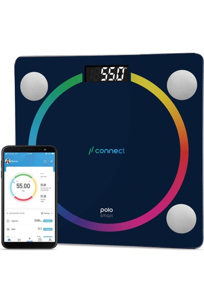 Polosmart PSC04 Connect Yağ Ölçer Akıllı Bluetooth Tartı Baskül