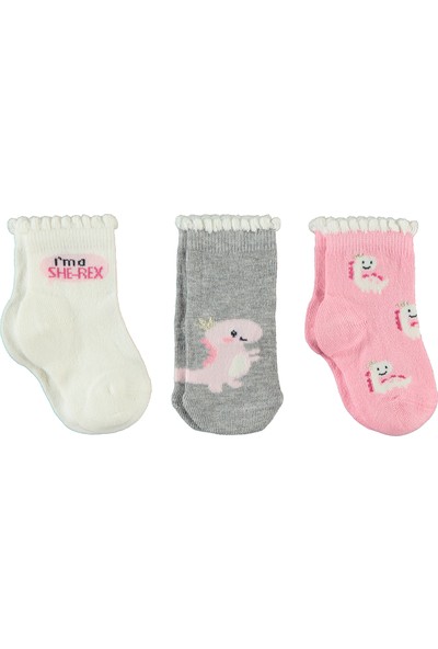 Civil Baby Kız Bebek 3'lü Çorap Set 0-24 Ay Pembe Civil Baby Kız Bebek 3'lü Çorap Set 0-24 Ay Pembe
