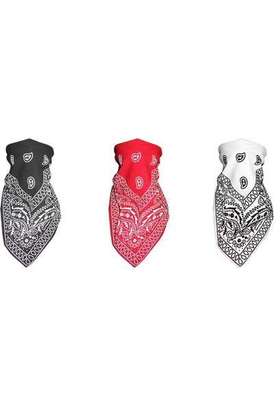 Metal Giyim Üçlü Bandana Seti Damla Desen 63X63 cm Metal Giyim Üçlü Bandana Seti Damla Desen 63X63 cm