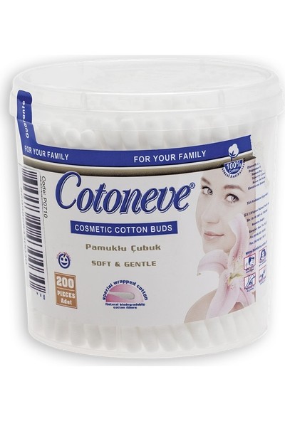 Cotoneve Kavanoz Kulak Çubuğu 200'LÜ