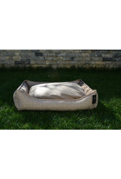 Panda Kahverengi Köpek Yatağı - L