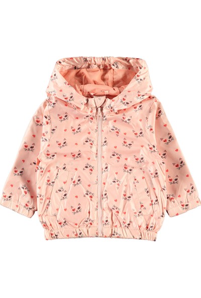Civil Baby Kız Bebek Kapüşonlu Yağmurluk 6-18 Ay Somon Civil Baby Kız Bebek Kapüşonlu Yağmurluk 6-18 Ay Somon