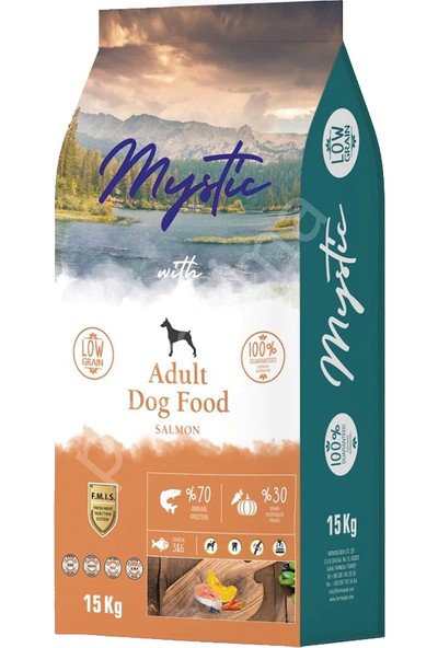 Mystic Az Tahıllı Yetişkin Somonlu Köpek Maması 15 kg Mystic Az Tahıllı Yetişkin Somonlu Köpek Maması 15 kg